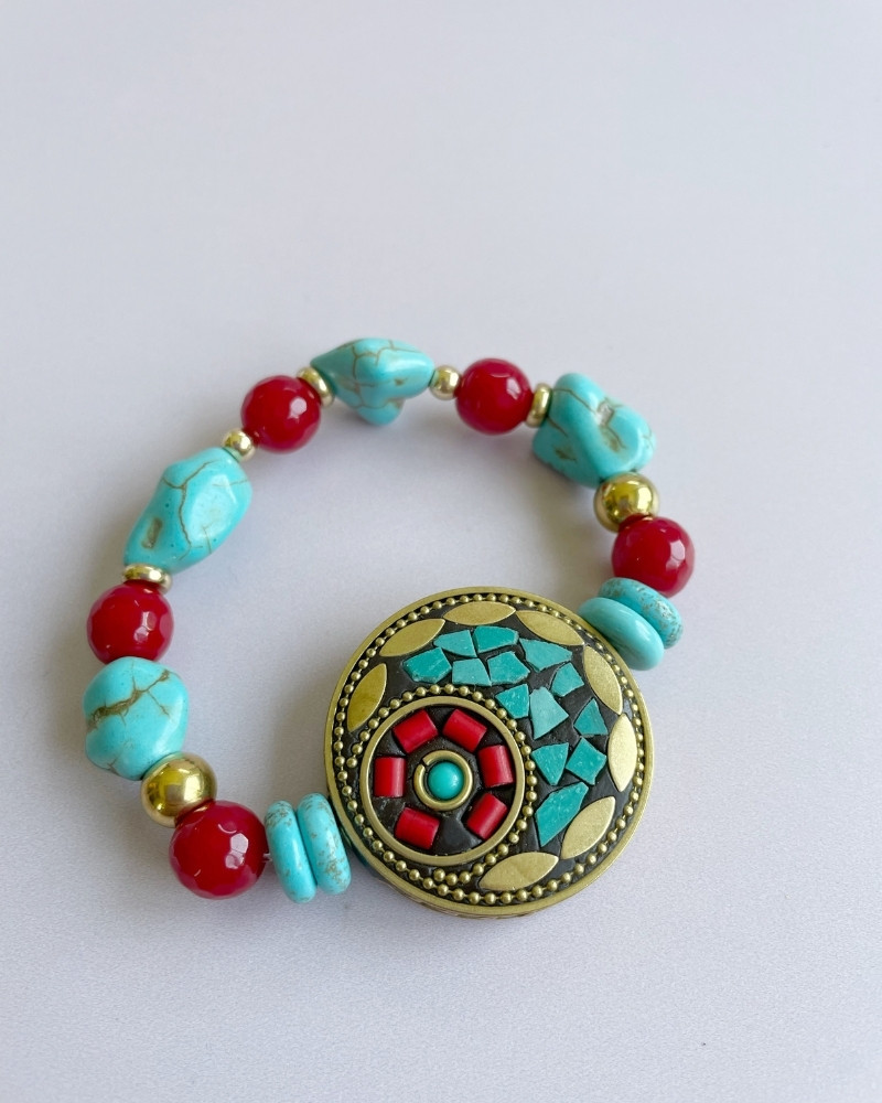 Pulsera tibetana turquesa - Tabizú
