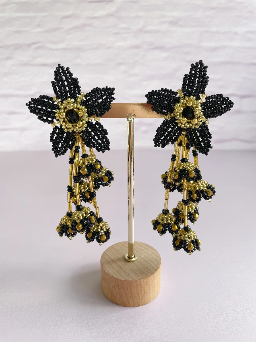 Maxi aretes negro Zoe - Tabizú
